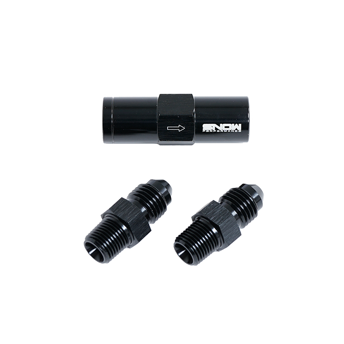 snow performance high flow water-methanol check valve 4an fittings